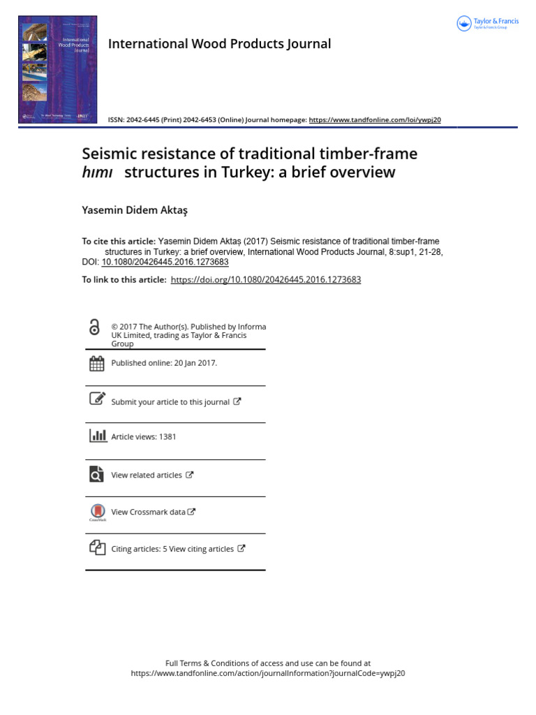 Seismic Resistance of Hımış Structures | PDF | Earthquake Engineering ...