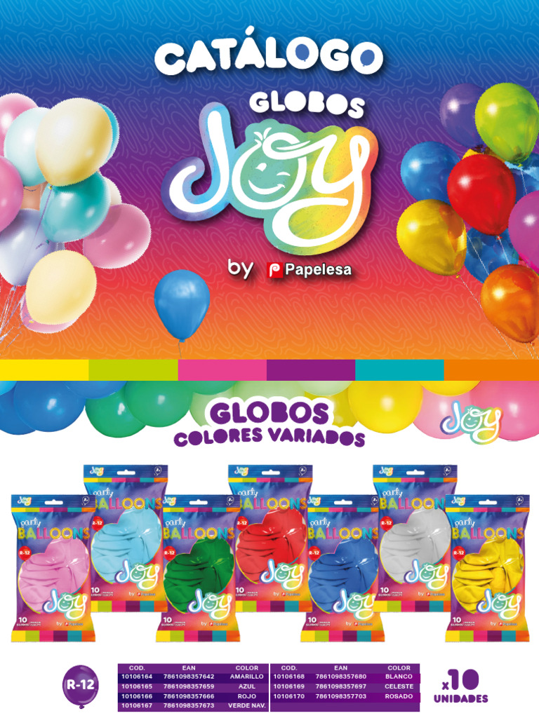 Catálogo Globos Joy | PDF | Color | Visión