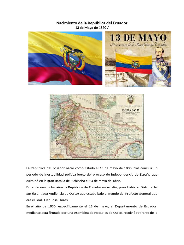 Nacimiento de la República del Ecuador | PDF