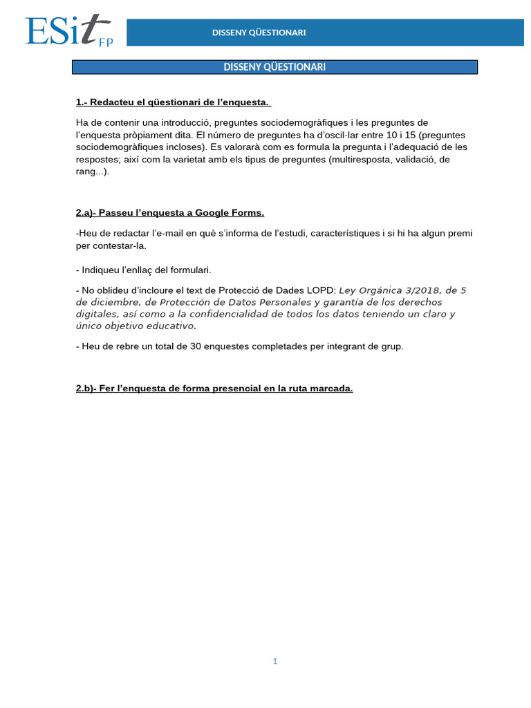 5 Disseny Qã Estionari | PDF