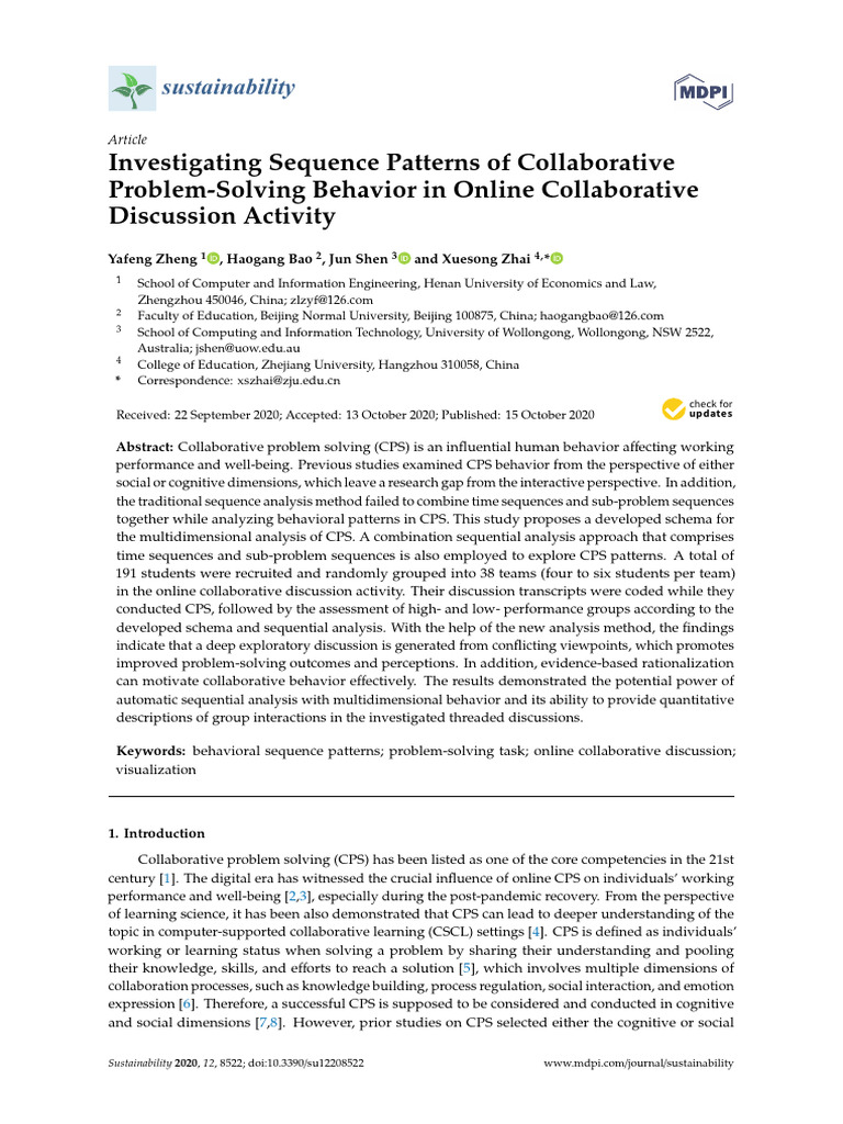Zheng - Investigating Sequence Patterns | PDF | Learning | Educational ...