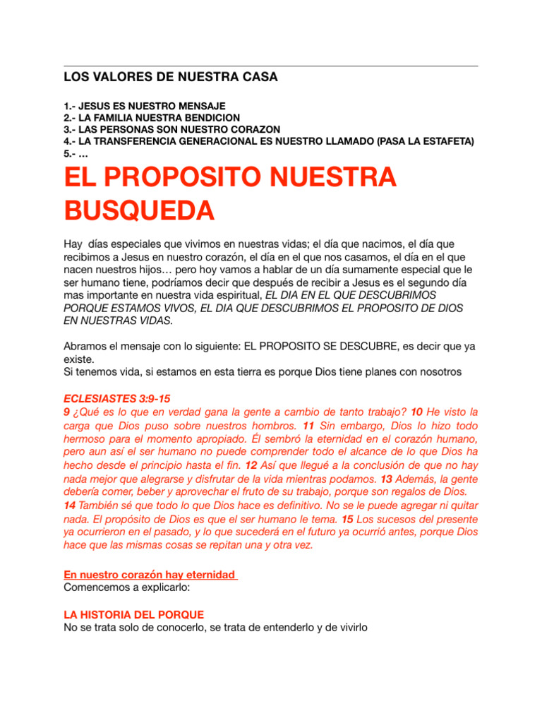 El Proposito Nuestra Busqueda | PDF | Dios