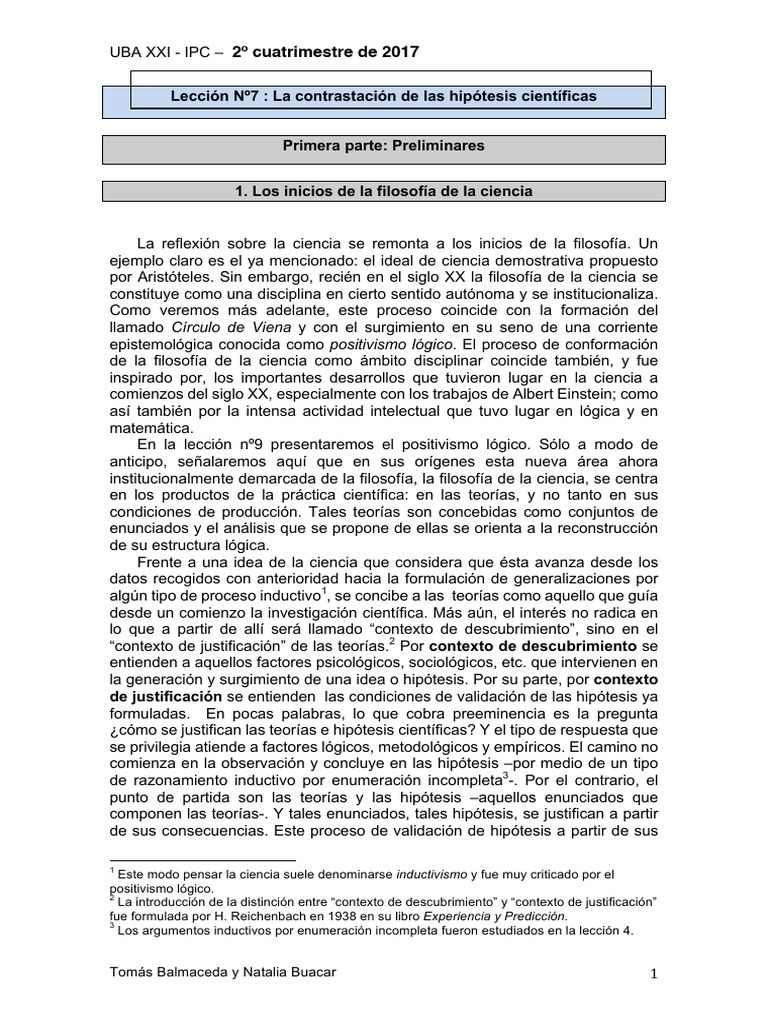 Contrastación de Hipótesis Científicas | PDF | Hipótesis | Teoría