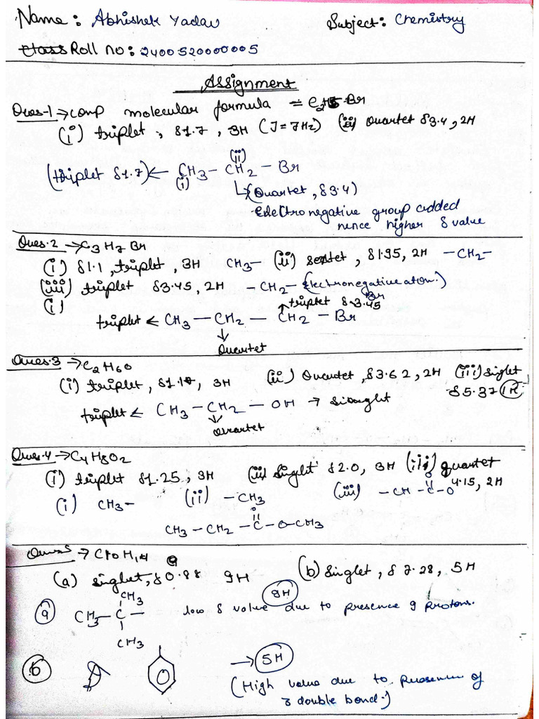 NMR Assignment | PDF
