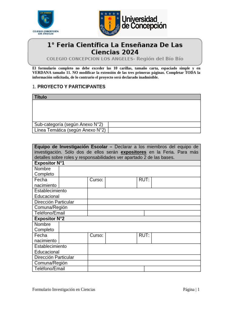 Formulario de PostulaciÃ N | PDF | Science | Aprendizaje