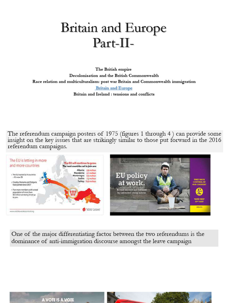 Britain and Europe P.II | PDF | Brexit | United Kingdom