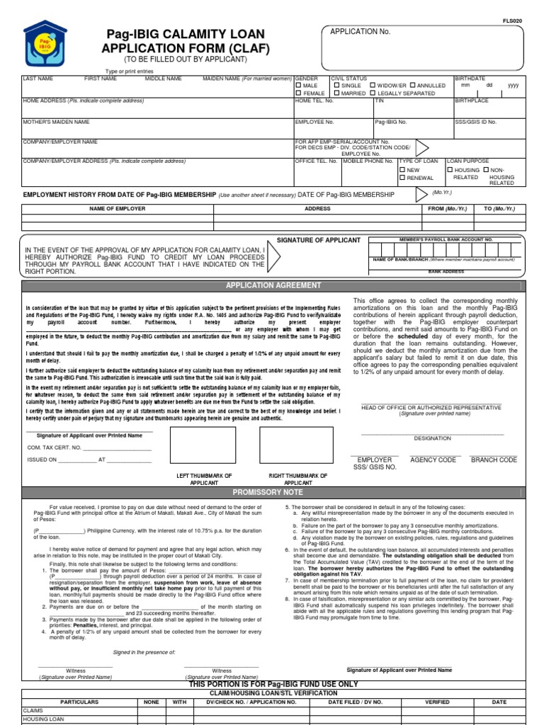 Pagibig Calamity Loan | PDF