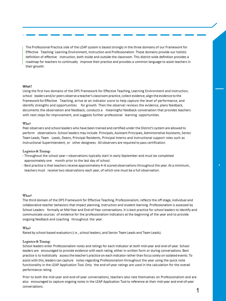 LEAP Framework for Effective Teaching Guide | PDF | Teachers | Learning