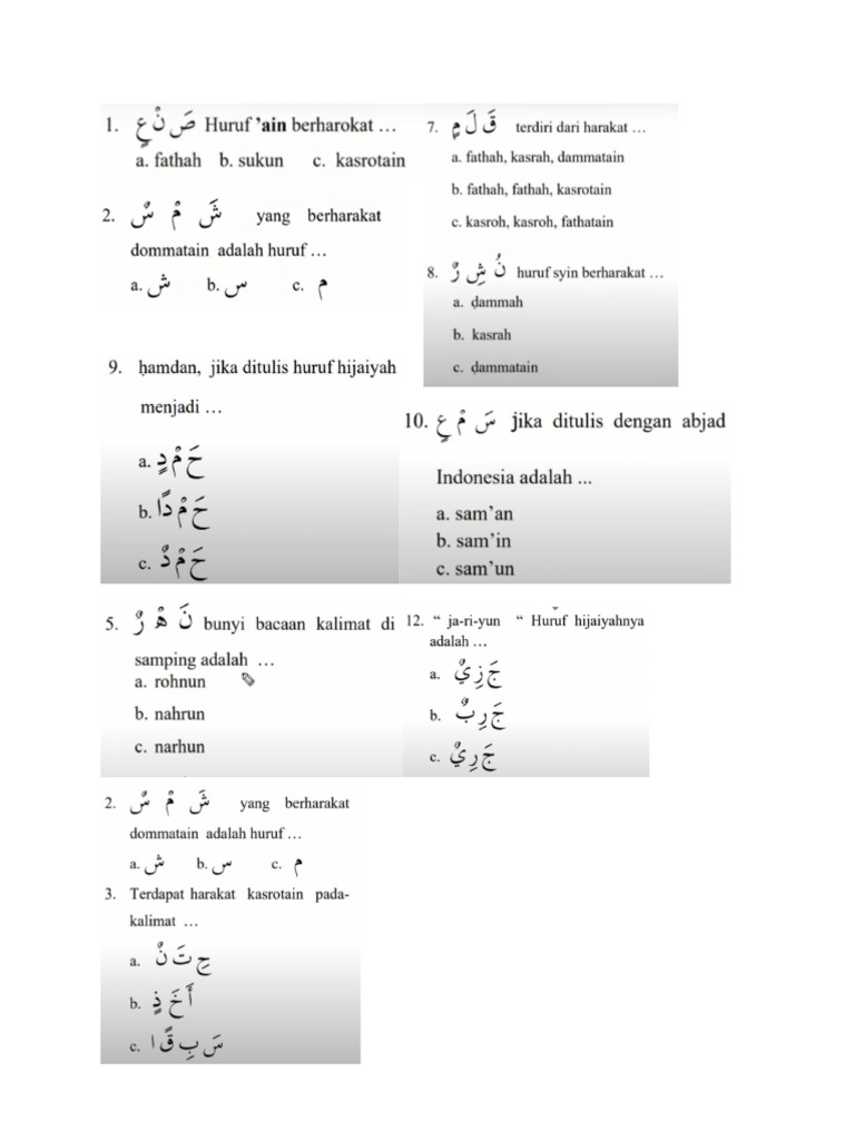 SOAL BTQ kelas 2 | PDF