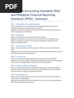 List of Philippine Accounting Standards | PDF | Depreciation | Accounting