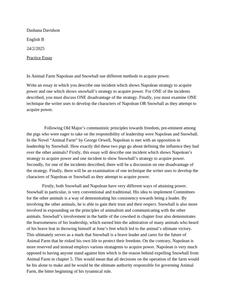 Practice Essay for English B | PDF | Joseph Stalin