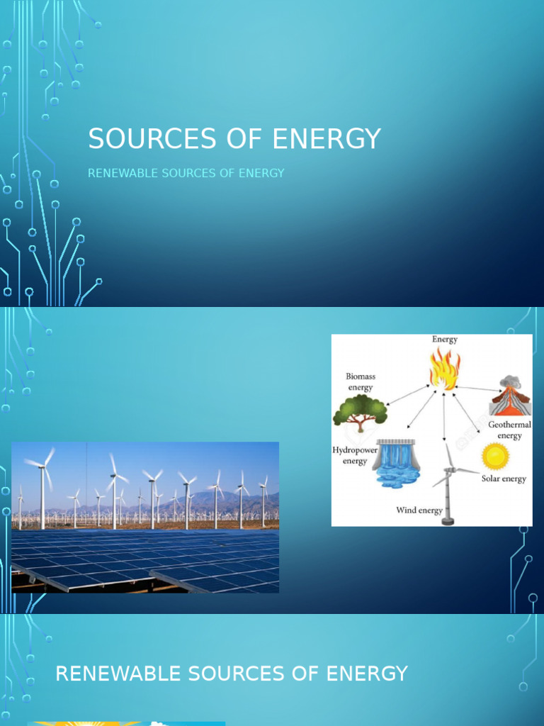 Renewable Sources of Energy | PDF