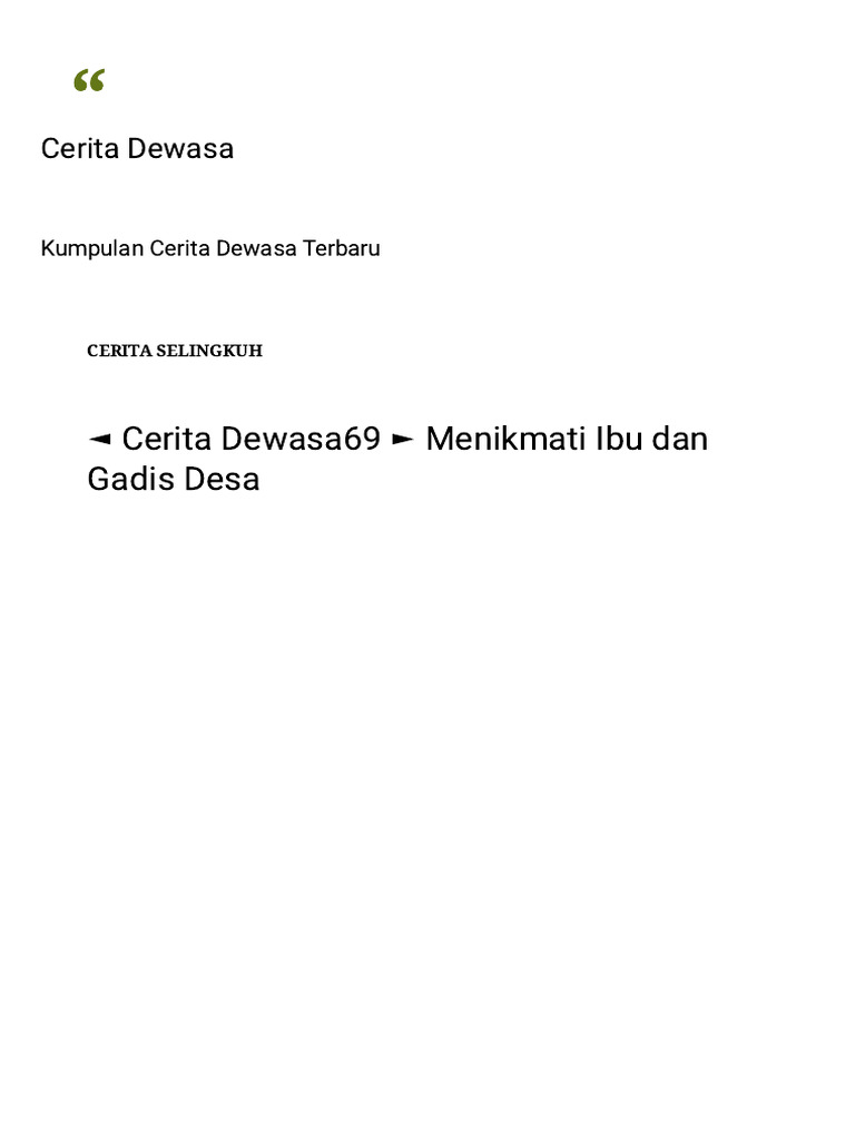 Cerita Dewasa69 Menikmati Ibu Dan Gadis Desa Cerita Dewasa Pdf