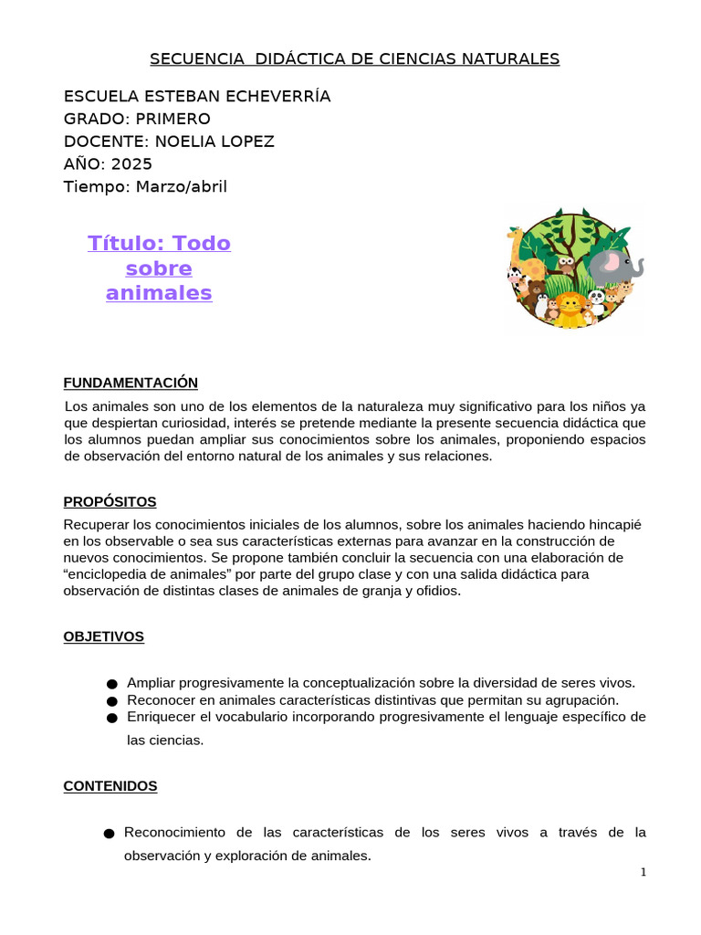 1secuencia Todo Sobre Animales | PDF | Pluma | Aves