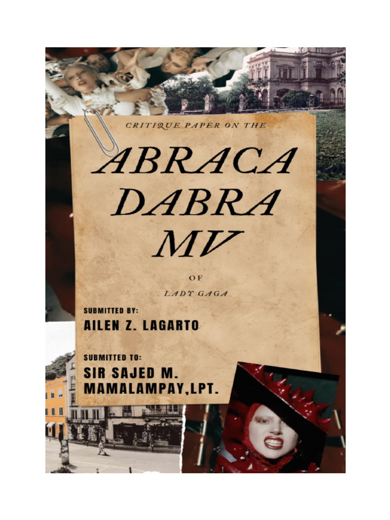 Critique Paper On The Abracadabra MV of Lady Gaga | PDF