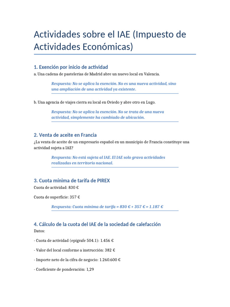 Actividades IAE | PDF