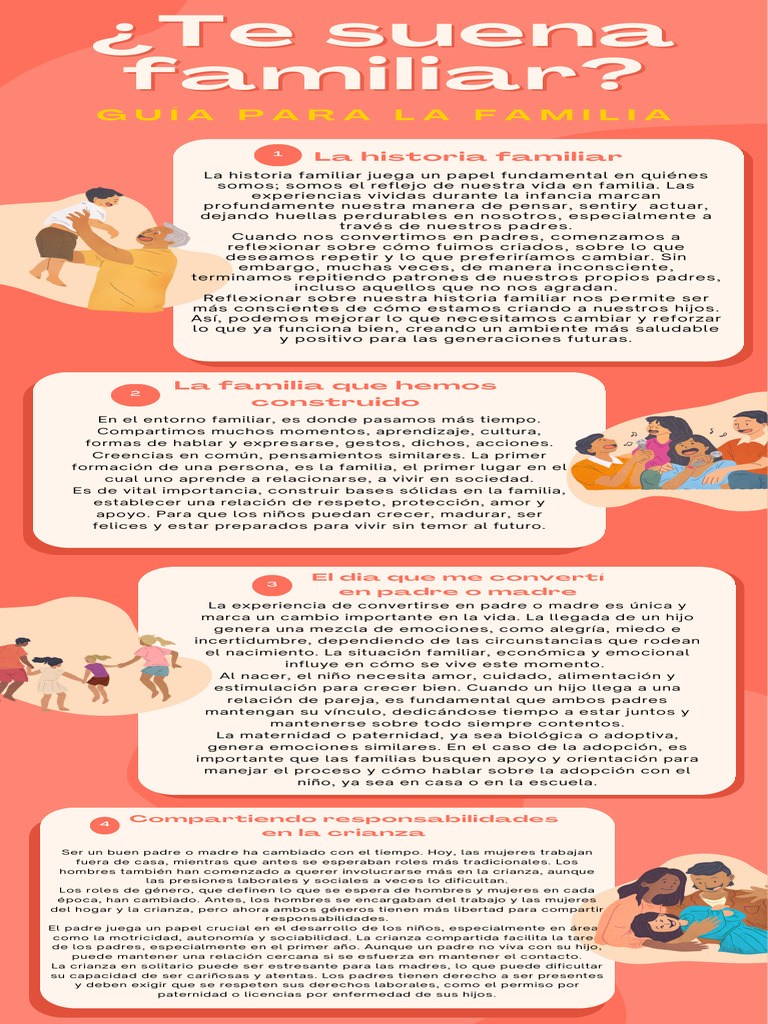Orange Textured Illustration Family Infographic | PDF | Las emociones ...