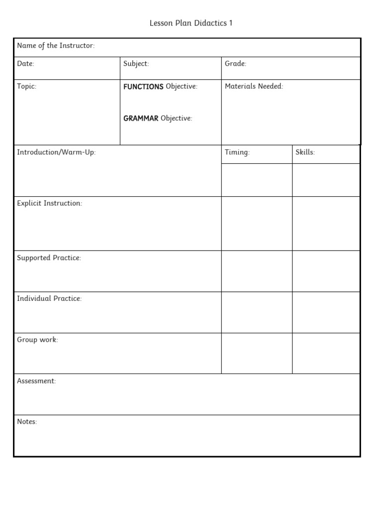Lesson Plan Form 3 | PDF
