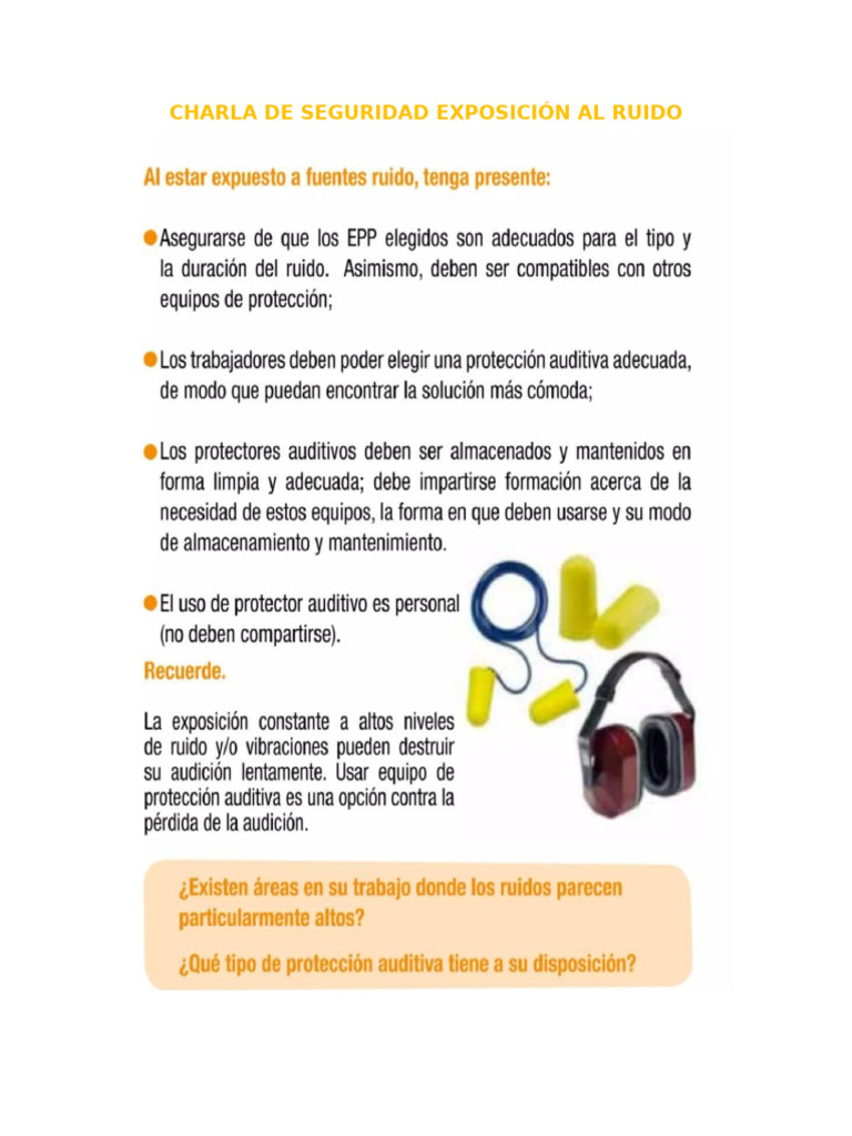 Exposición Al Ruido | PDF