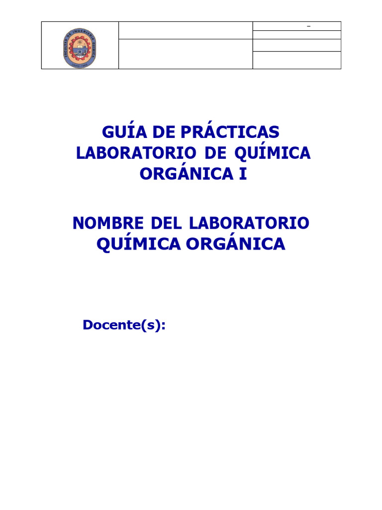 Guía Lab-Qm-Org-I 2 REVISIÓN 1 | PDF | Compuestos químicos | Sustancias químicas