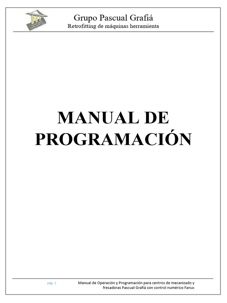 Manual de Programación CNC Fanuc | PDF | Control numerico | Perforar