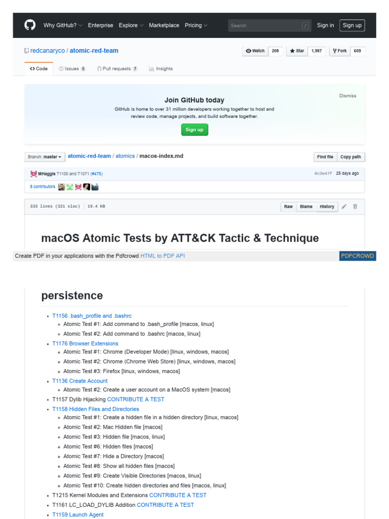 macOS Atomic Tests by ATT&CK Tactic & Technique | PDF | Mac Os ...