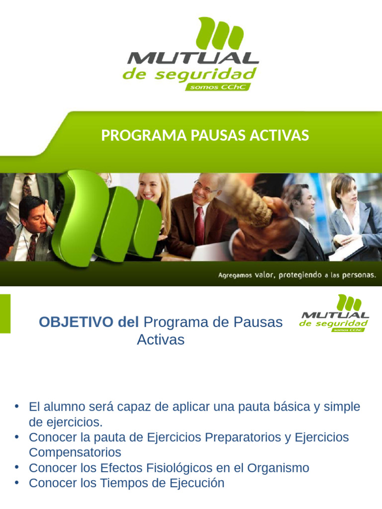 Programa Pausas Activas | PDF | Flexibilidad (anatomía)