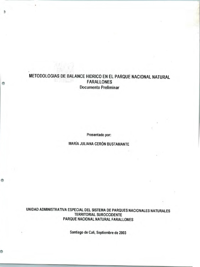 Ceron Metodologia Hidrico 2003 | PDF | Evapotranspiración | Ciencias ...
