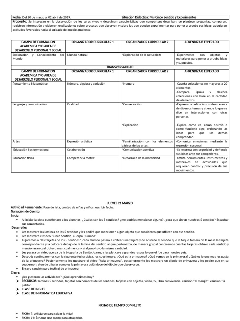 5 Sentidos | PDF | Comunicación | Aprendizaje