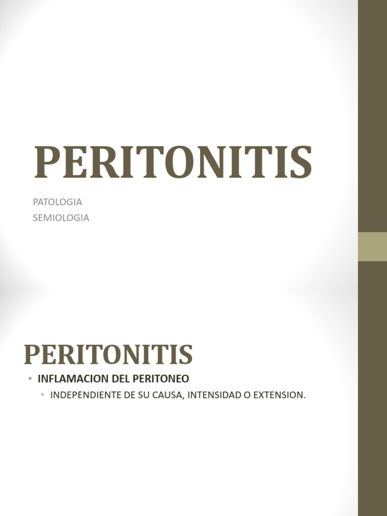Guía Completa sobre Peritonitis | PDF | Inflamación | Peritoneo