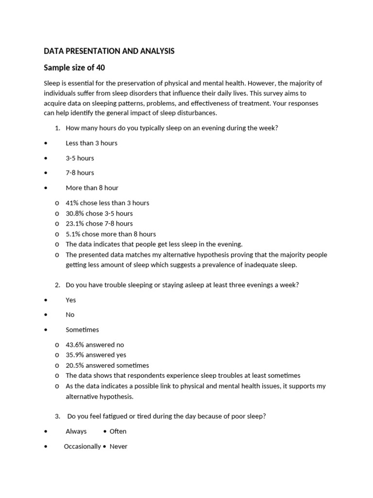 Assignment 4 - DATA PRESENTATION AND ANALYSIS | PDF | Mental Disorder ...
