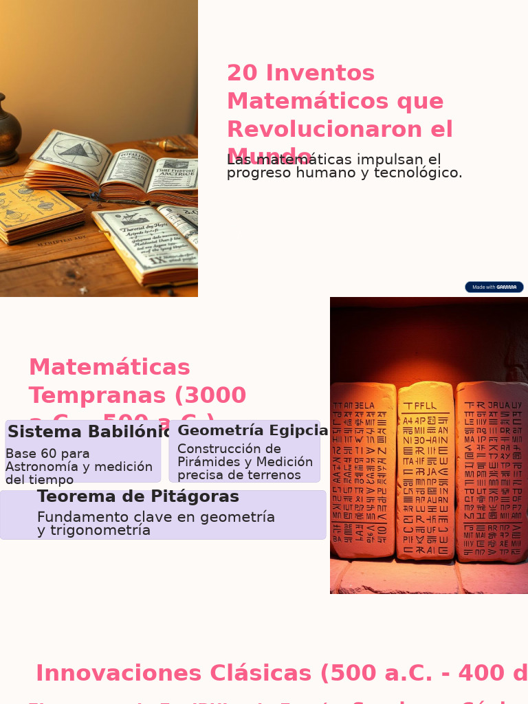 20-Inventos-Matematicos-que-Revolucionaron-el-Mundo | PDF