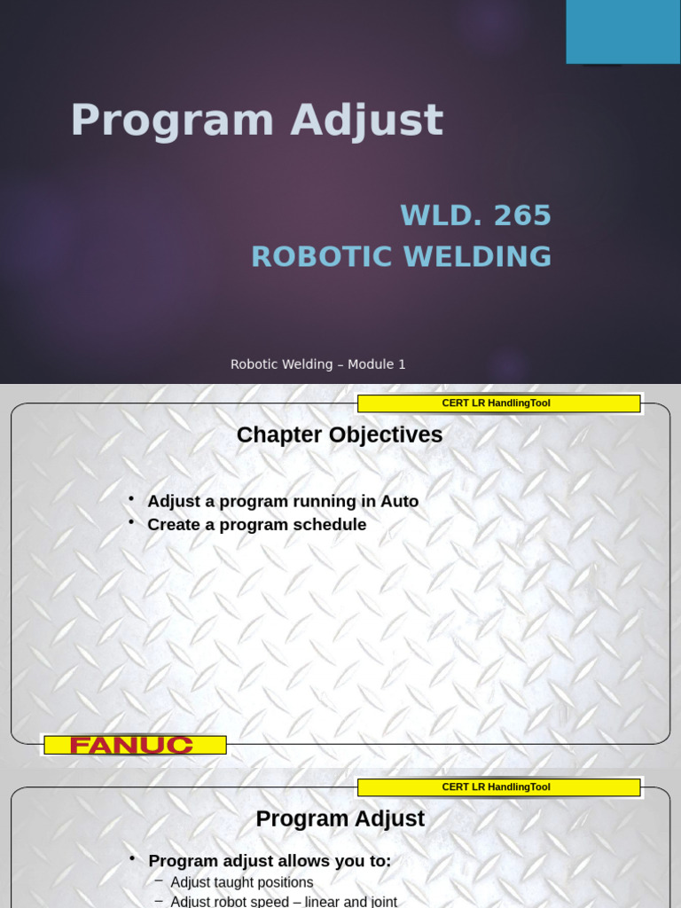 Robotic Welding PPT14 Program Adjust | PDF