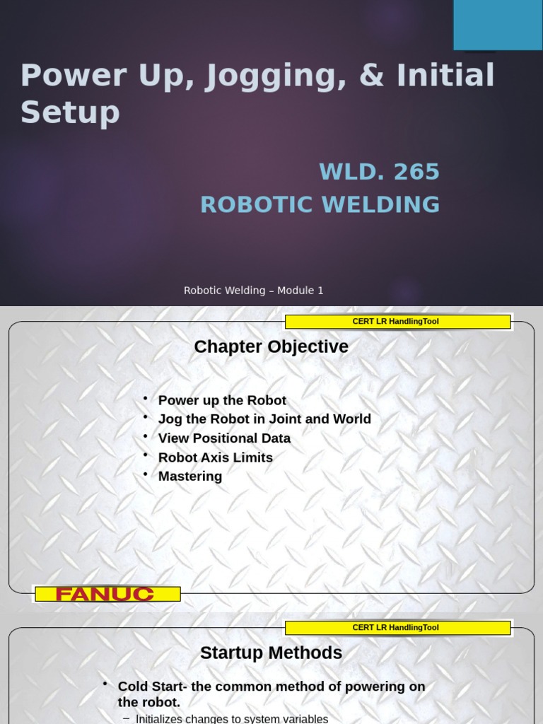 Robotic Welding PPT4 Power Up Jogging Initial Set Up | PDF | Cartesian ...