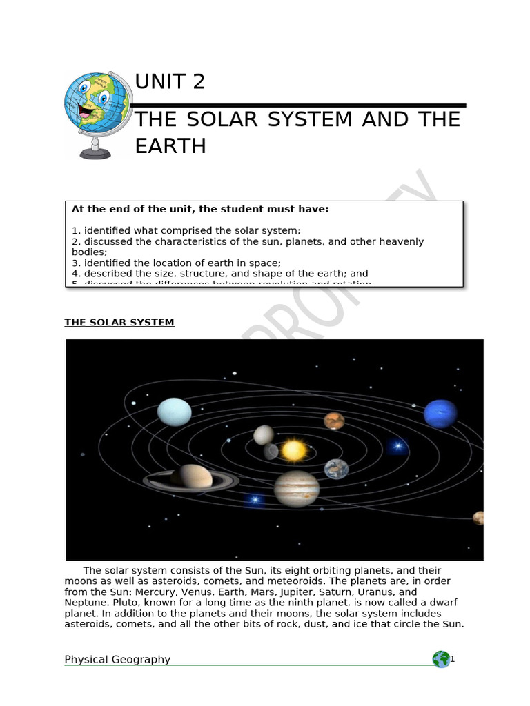 2 Physical Geography Solar System | PDF | Solar System | Planets