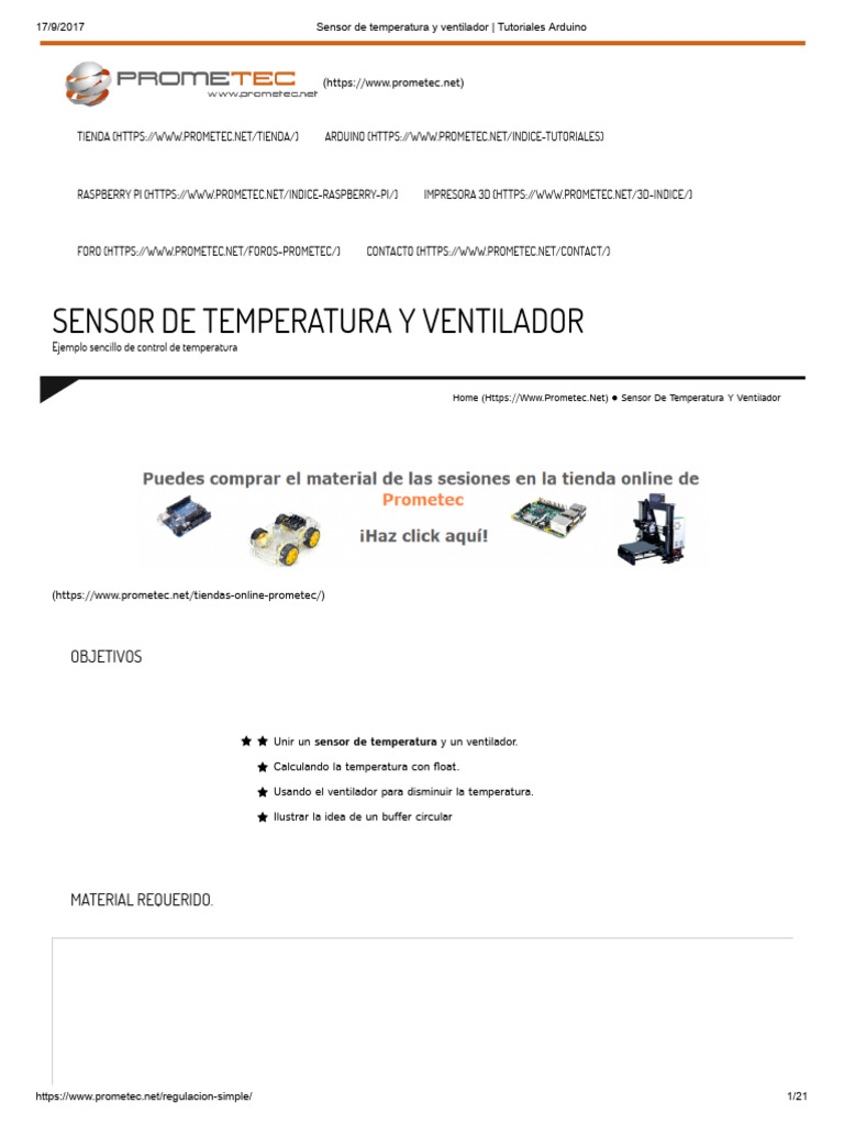 29 Sensor de Temperatura y Ventilador | PDF | Almacenador intermediario ...