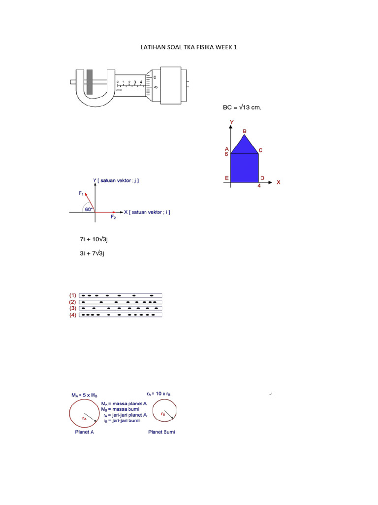 Latihan Soal Tka Fisika Week 1 | PDF