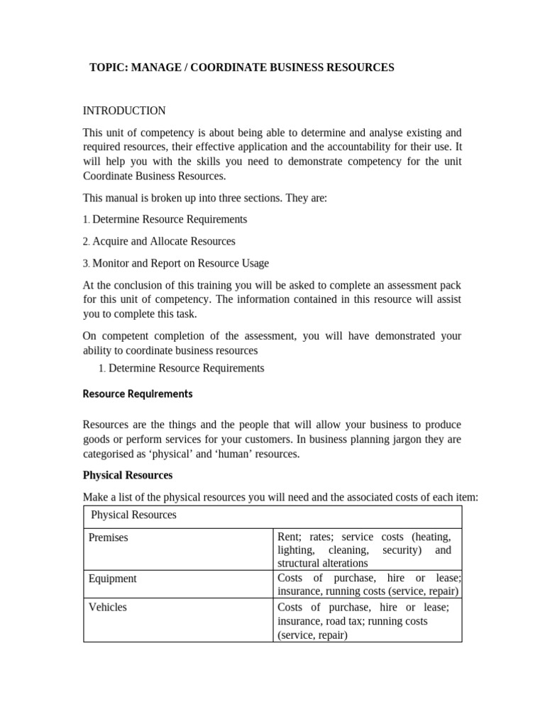 Manage Business Resources | PDF | Service Level Agreement | Point Of Sale