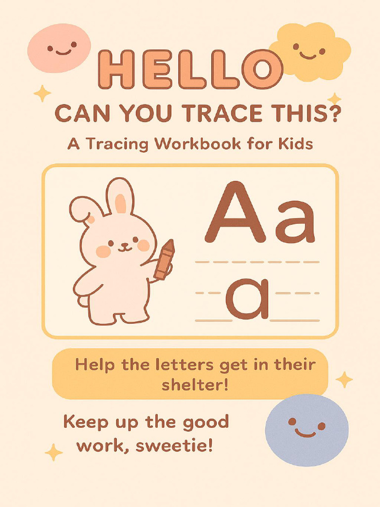 Cute Pastel Tracing Workbook | PDF