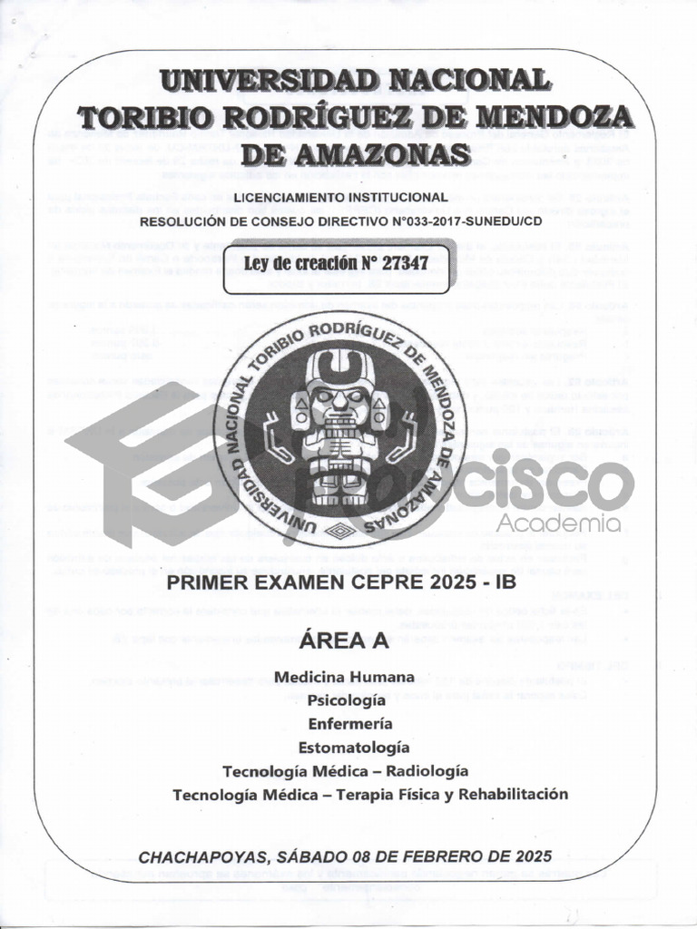 Primer Sumativo Cepre - Area A - 8 Feb | PDF