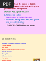 Lincoln Douglas Debate Case Outline | PDF | Argument | Epistemology