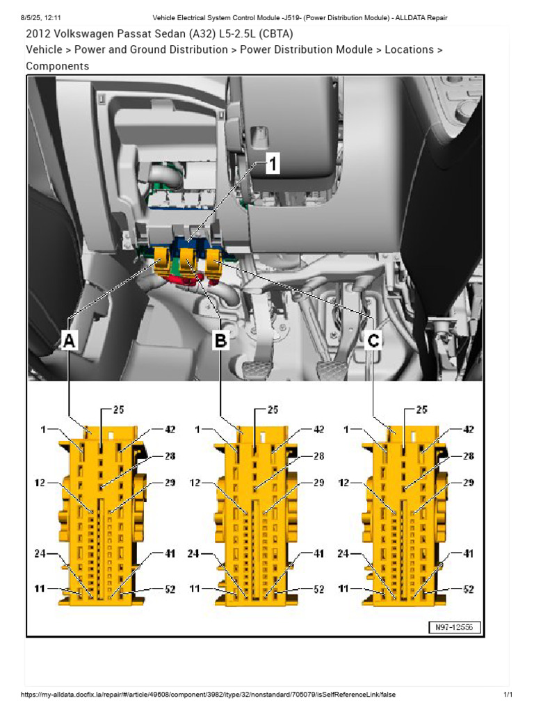 Vehicle Electrical System Control Module - J519 - (Power Distribution ...