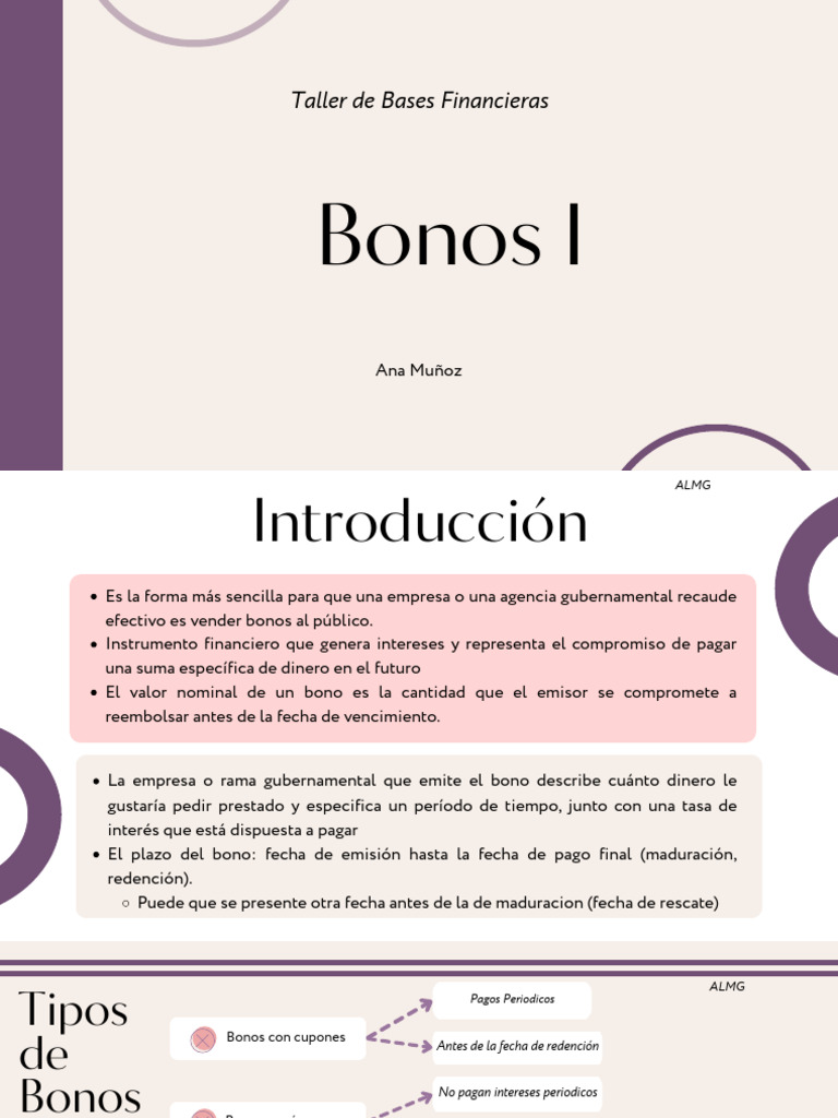Presentacion Bonos | PDF | Cupón | Interés
