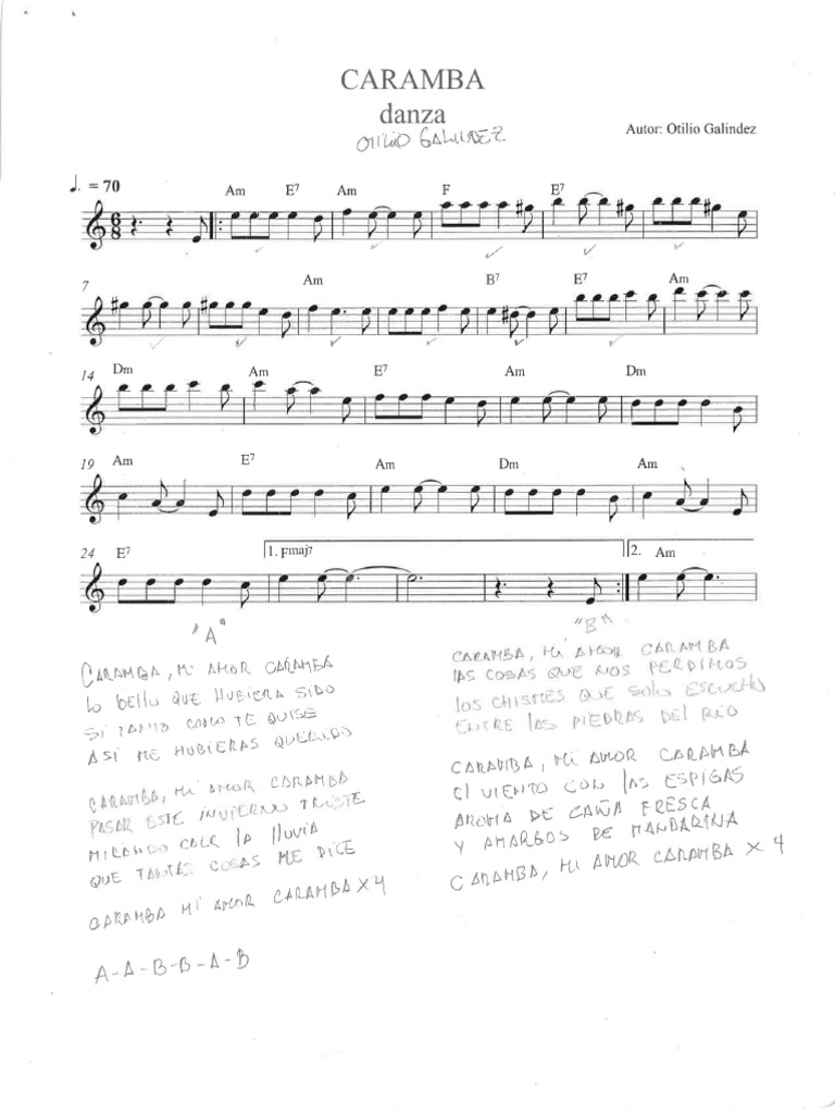 Caramba en Am | PDF