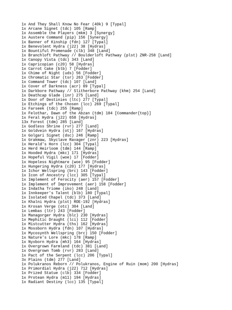 Felothar Hydras | PDF