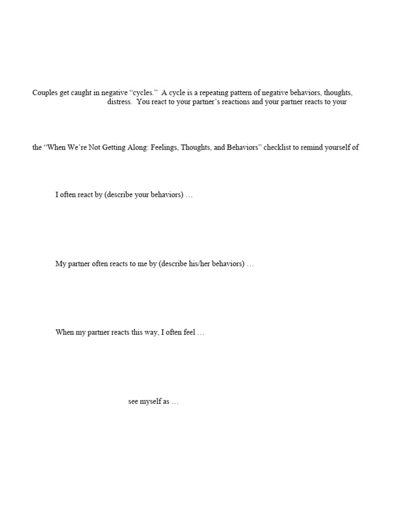 EFT+Understanding+Your+Negative+Cycle+Form+for+couples+-+generic | PDF ...