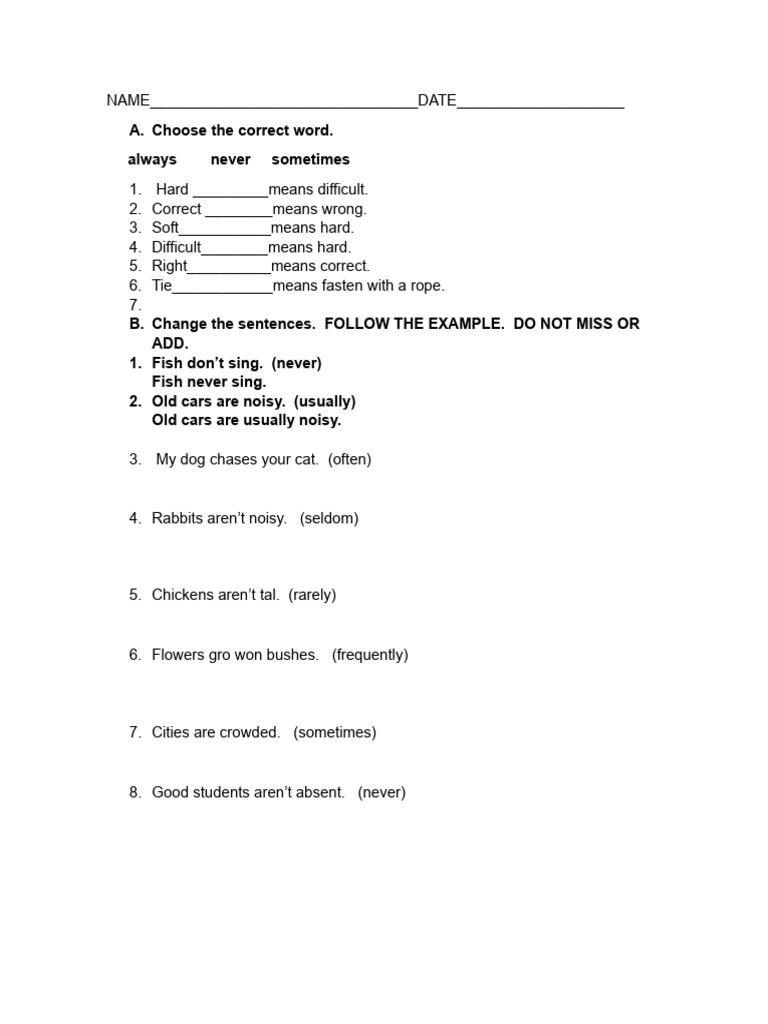 Exercises For First Grade - O-1 | PDF