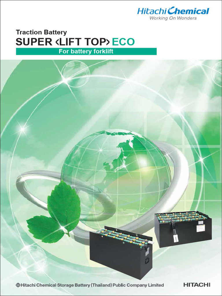 Traction Battery for Forklifts: Specs & Features | PDF | Battery ...