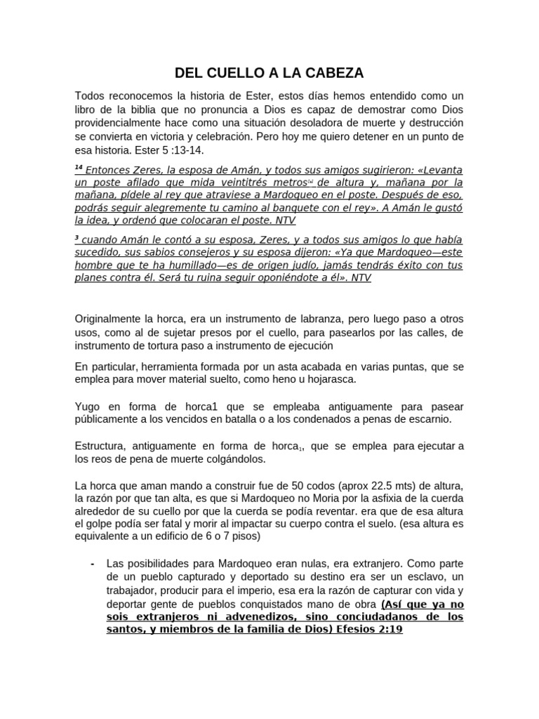 La horca de Amán y su significado | PDF | Esther