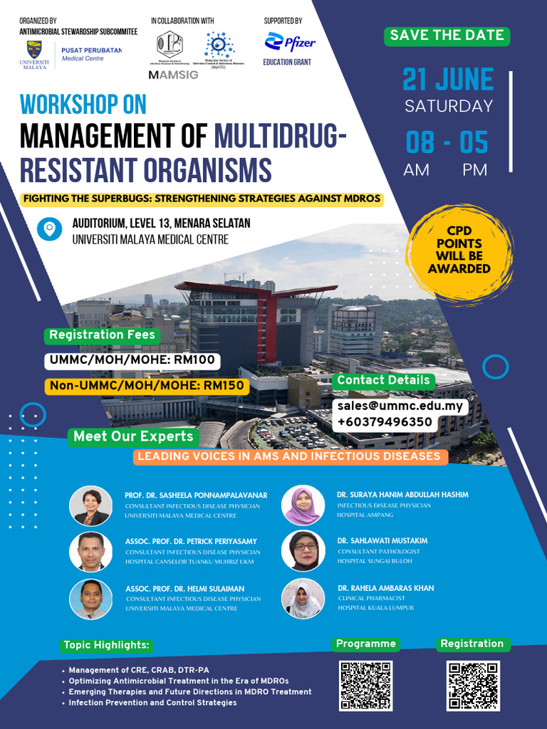 UMMC Workshop On Management of MDROs 2025 | PDF | Human Diseases And ...